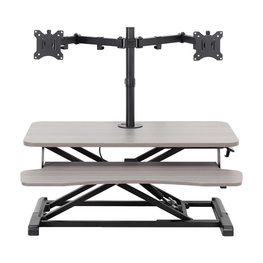 32 inch Height Adjustable Standing Desk Converter with Dual 13 to 30 ...
