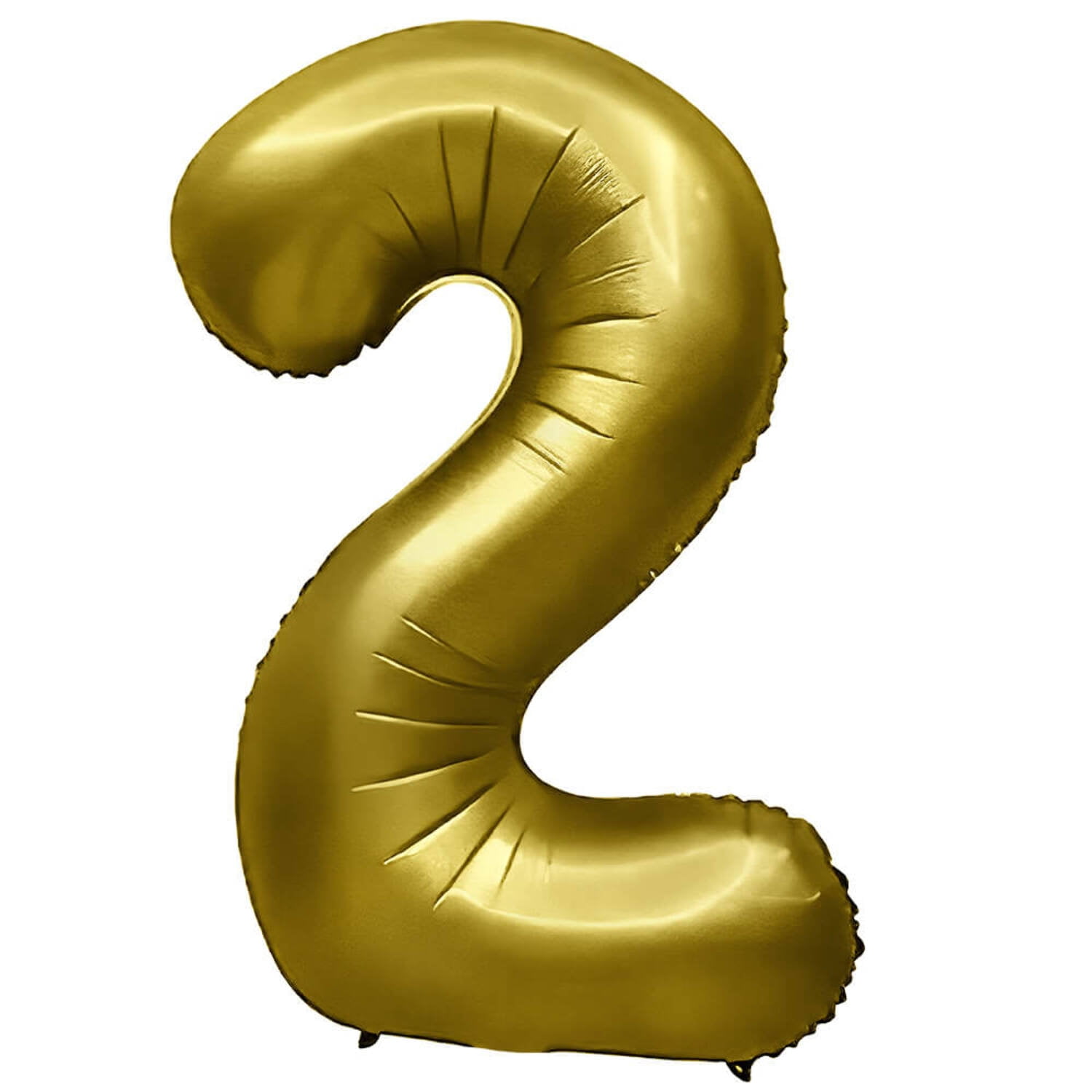 32 inch Number 2 - Metal Balloons - Vintage Gold Foil Mylar Balloon ...