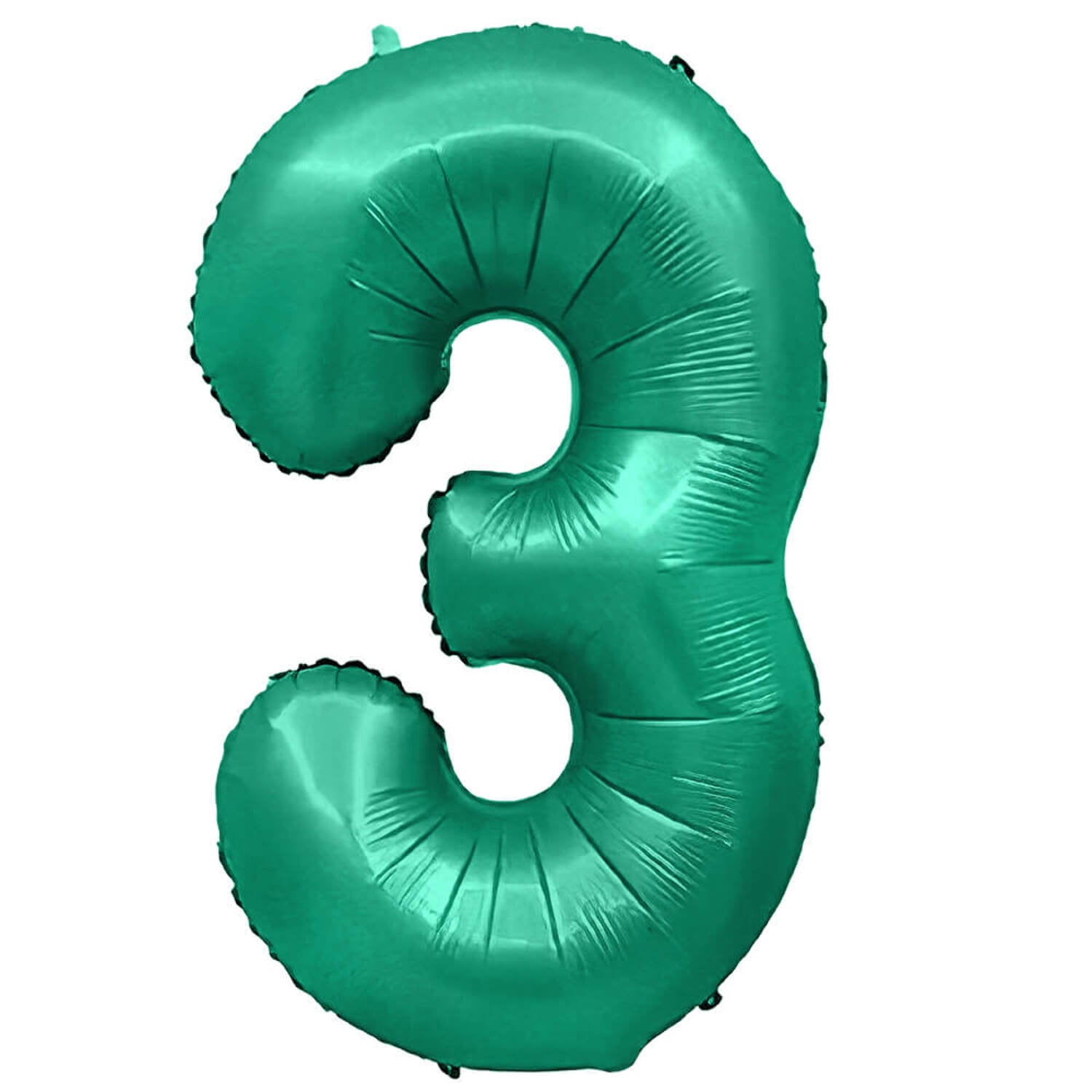 32 inch Number 3 - Metal Balloons - Green Foil Mylar Balloon - Party ...