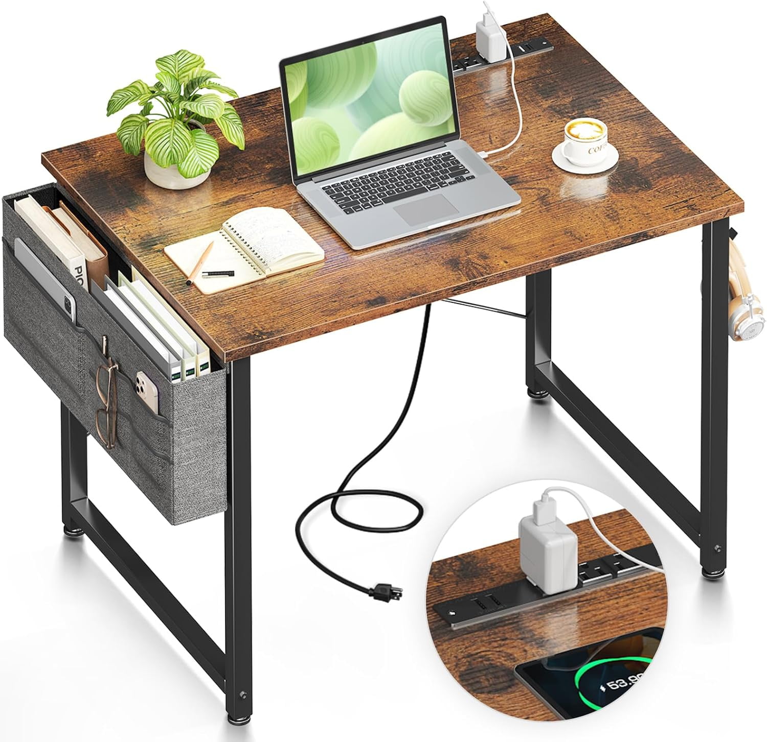 32 inch Small Computer Desk Study Table for Small Spaces Home Office ...