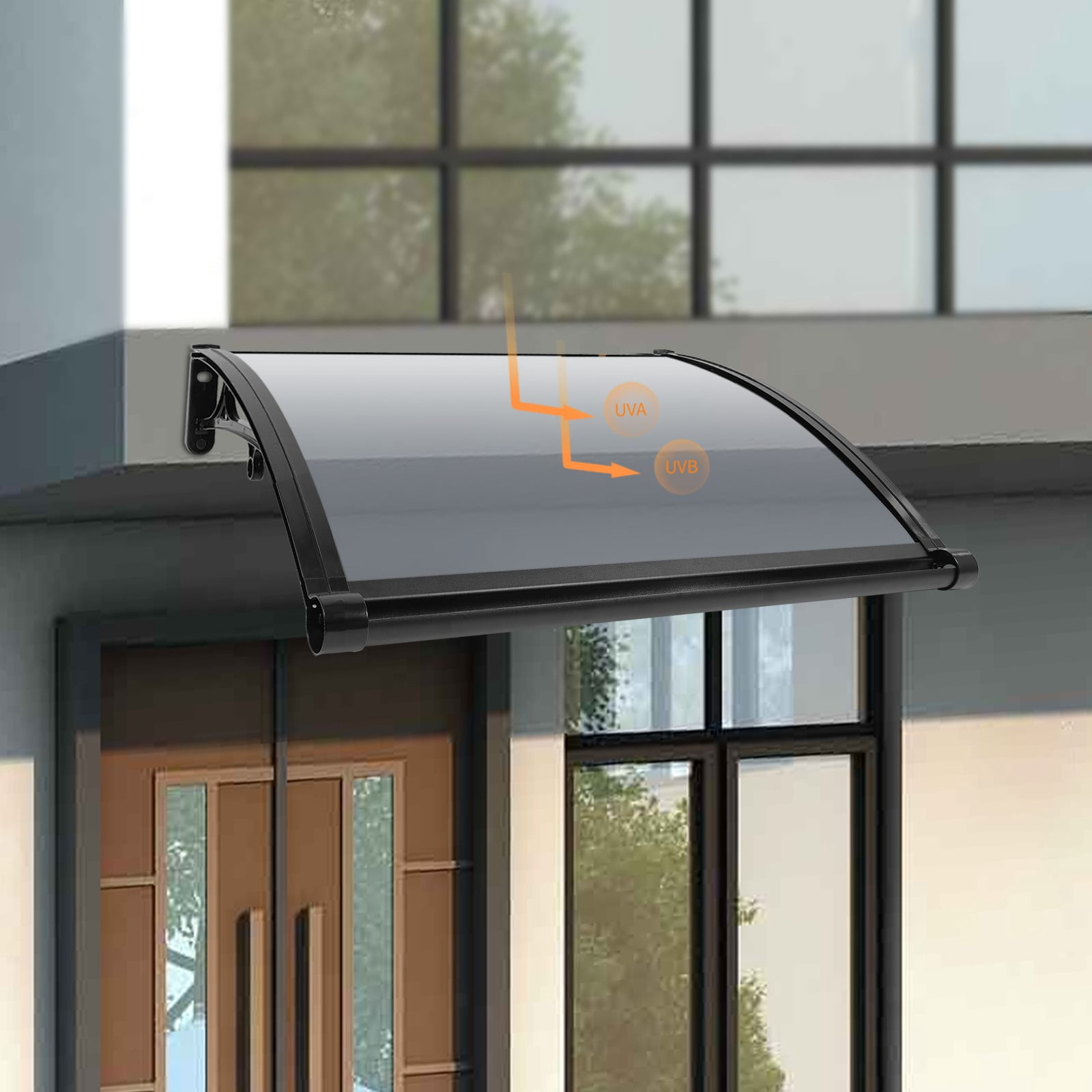 32 inch x 24 inch Window Door Awnings Canopy, Polycarbonate Entry Door ...
