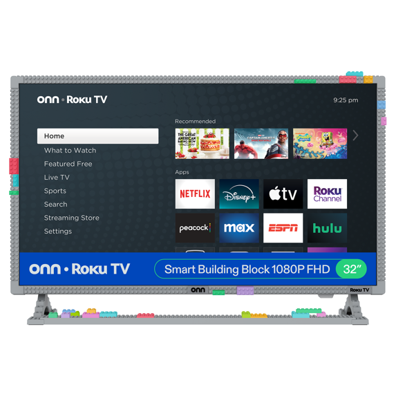 onn 32" 1080P FHD Building Block Smart Roku TV - Gray (TVBBGRY36014570 ...