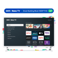 onn 32" 1080P FHD Building Block Smart Roku TV - White (TVBBWTE36014570 ...