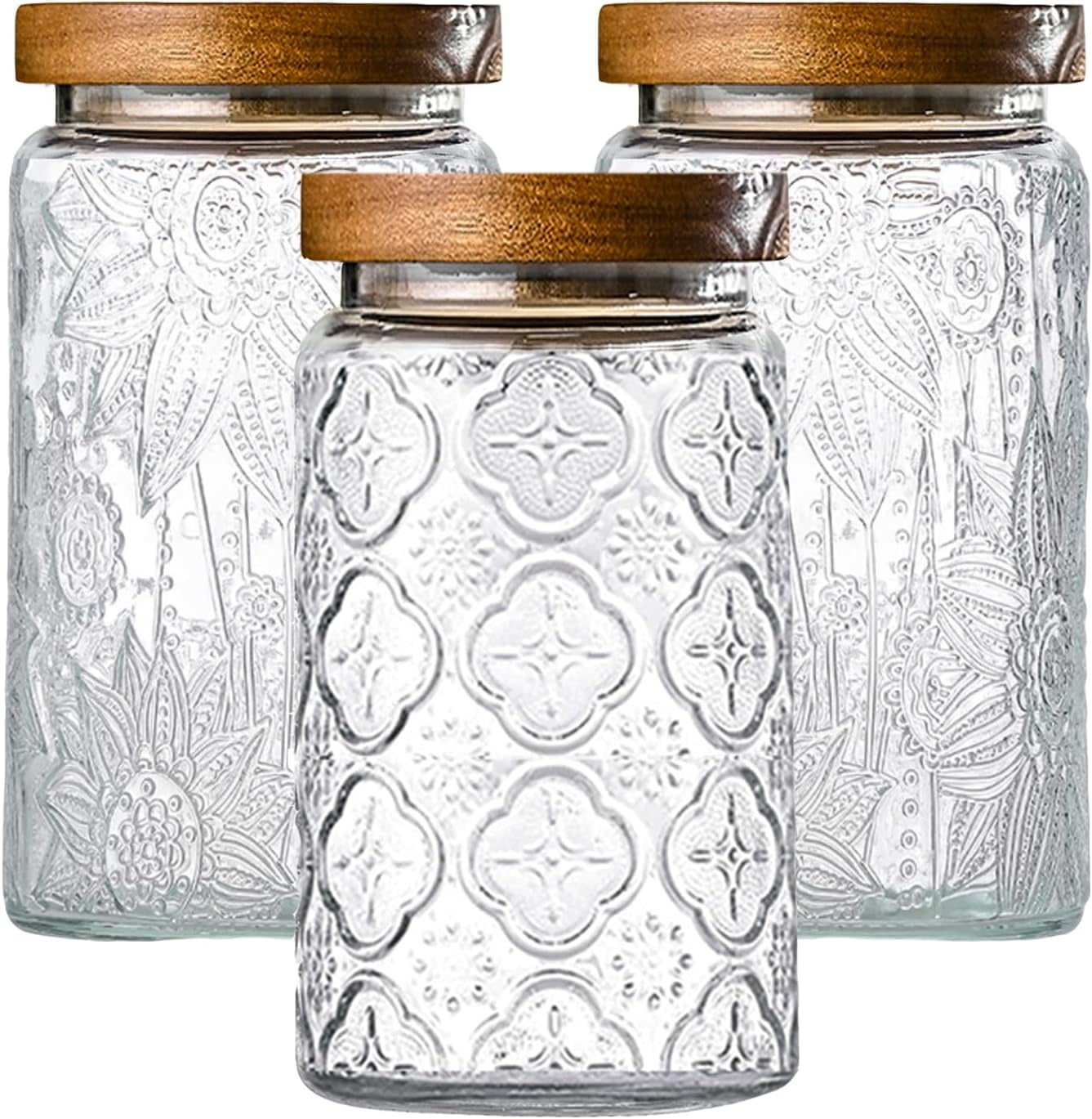 32 ounce vintage glass jar with lid, glass storage container, sealed ...