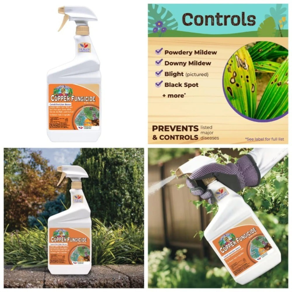 32 ounces. Fungicides, ready-to-use sprays for organic gardening ...