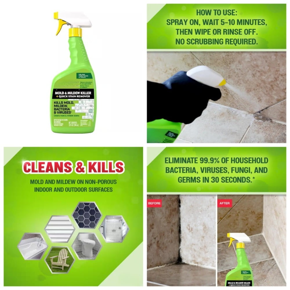 32 ounces. Mold and mold killer and quick stain remover, kitchen and ...