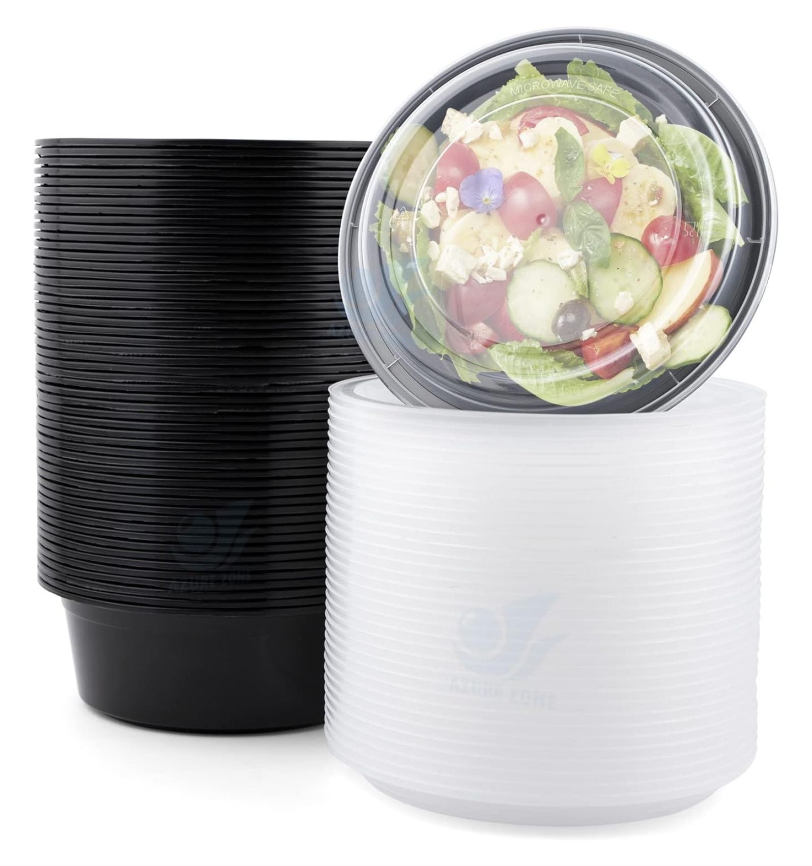 [32 oz. 150-Pack Round Meal Prep Food Container with Lid - Disposable ...