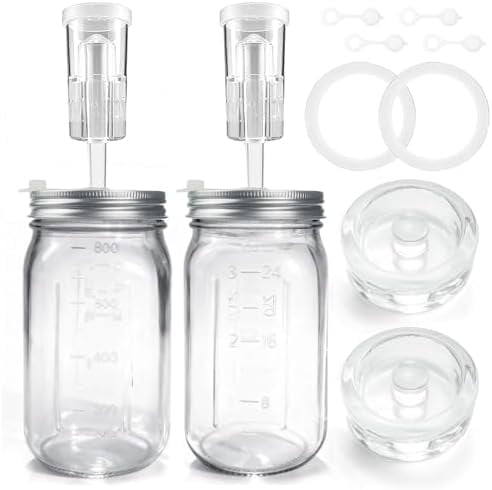 32 oz Mason Jar Fermentation Kit, 2 Pack Fermentation Jars ...