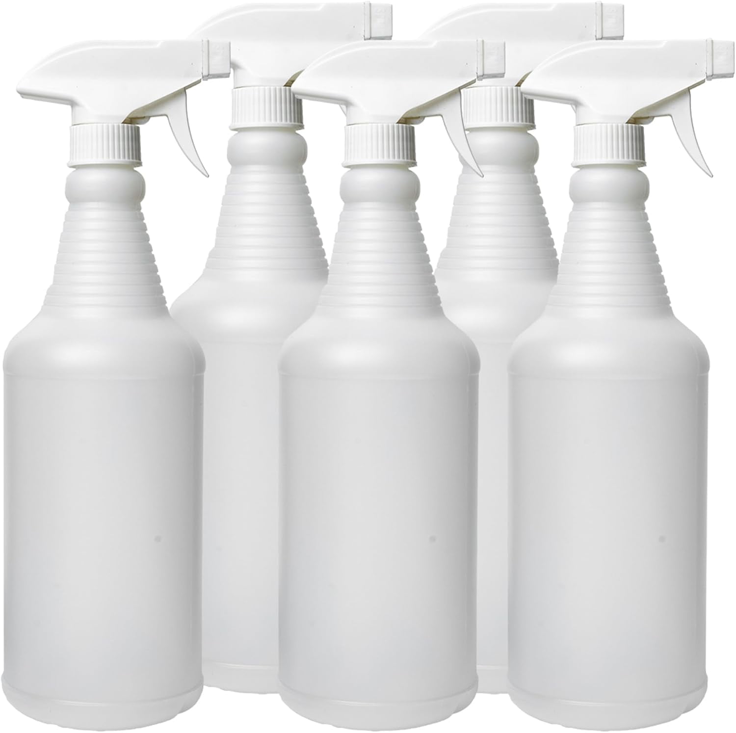 32 oz. Plastic Trigger Spray Bottles, 5-Pack,Chemical Resistant, Heavy ...