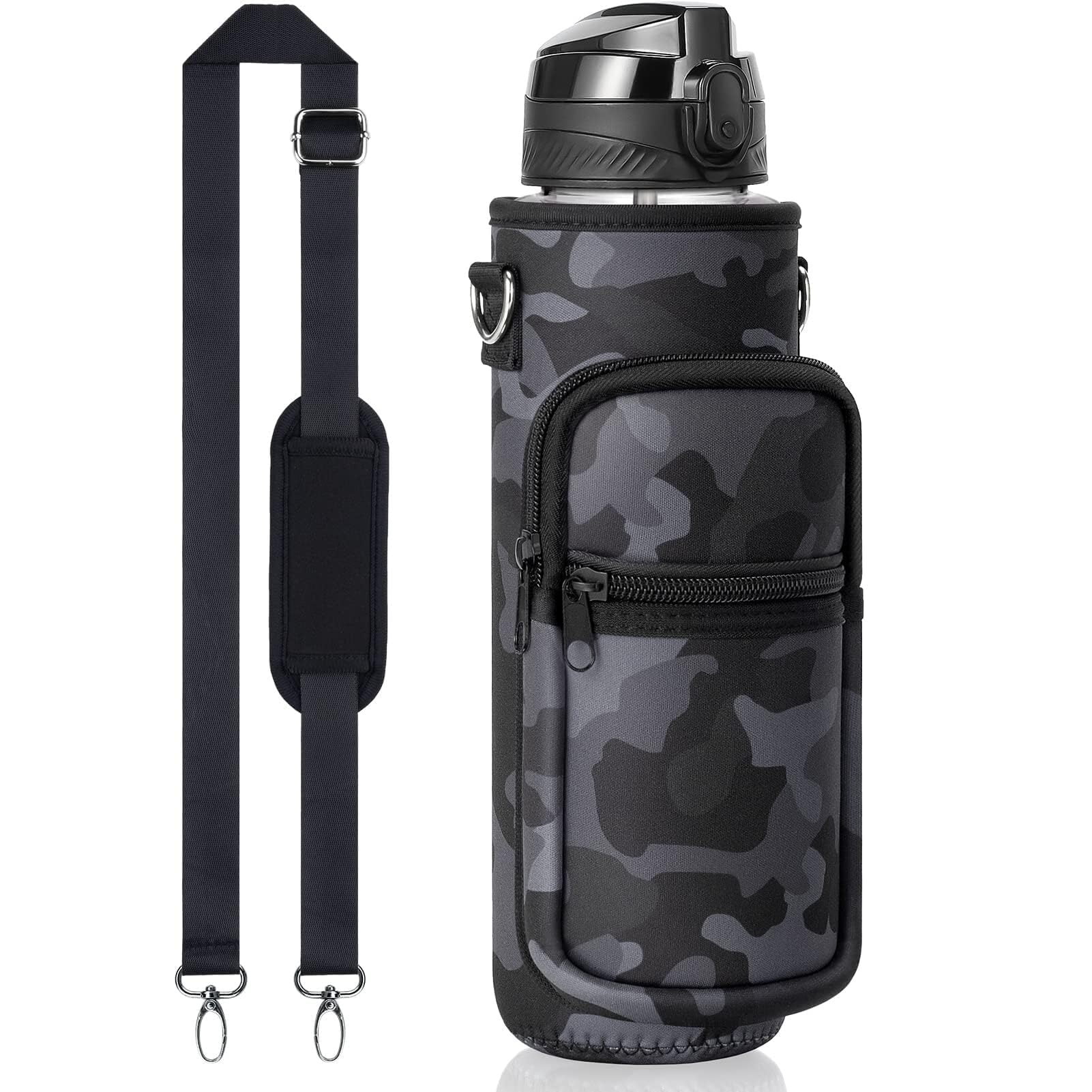 32 oz Water Bottle with Sleeve - BPA Free Leakproof Sport Large 1L ...
