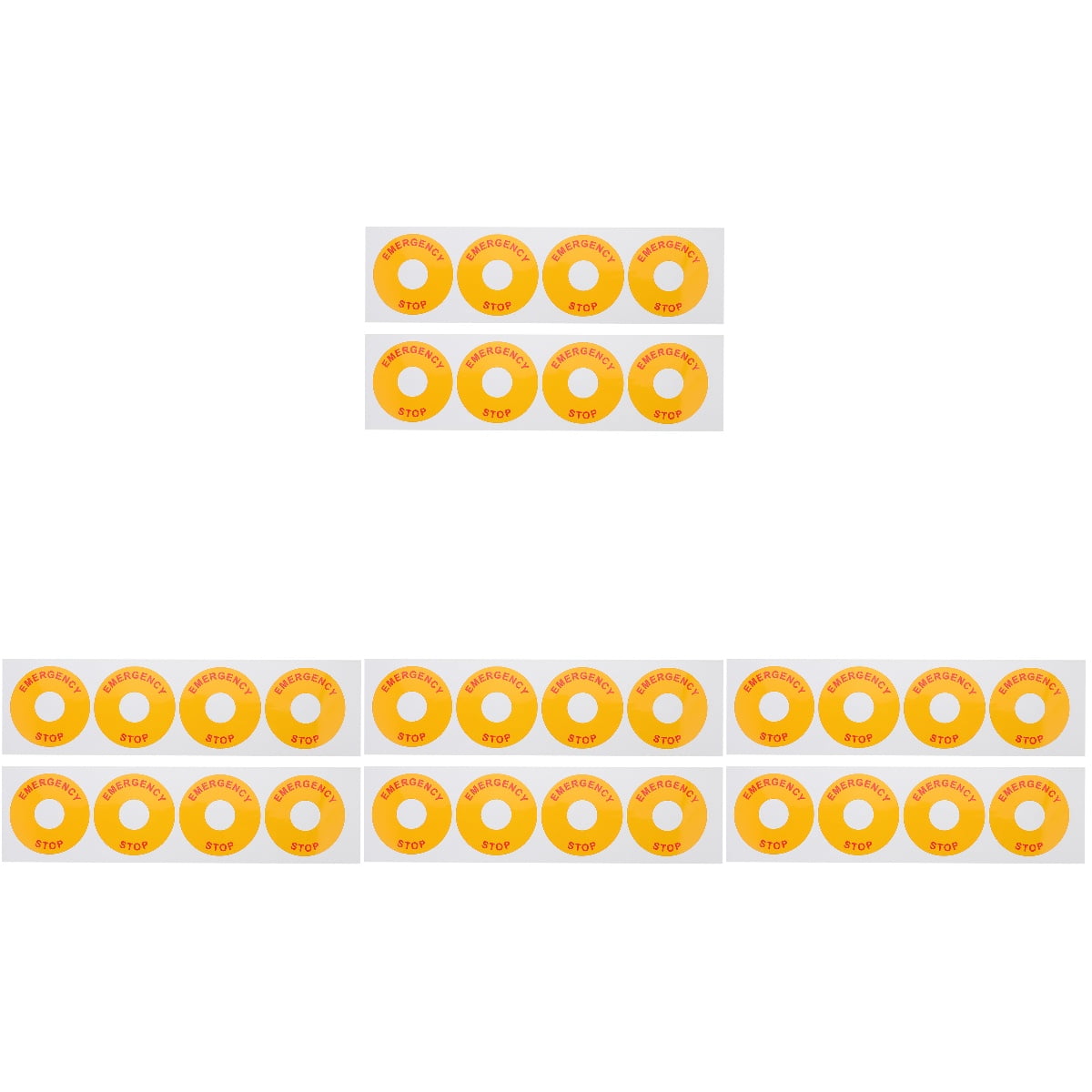 32 pcs Emergency Stop Warning Label Sticker Warning Emergency Stop Sign ...