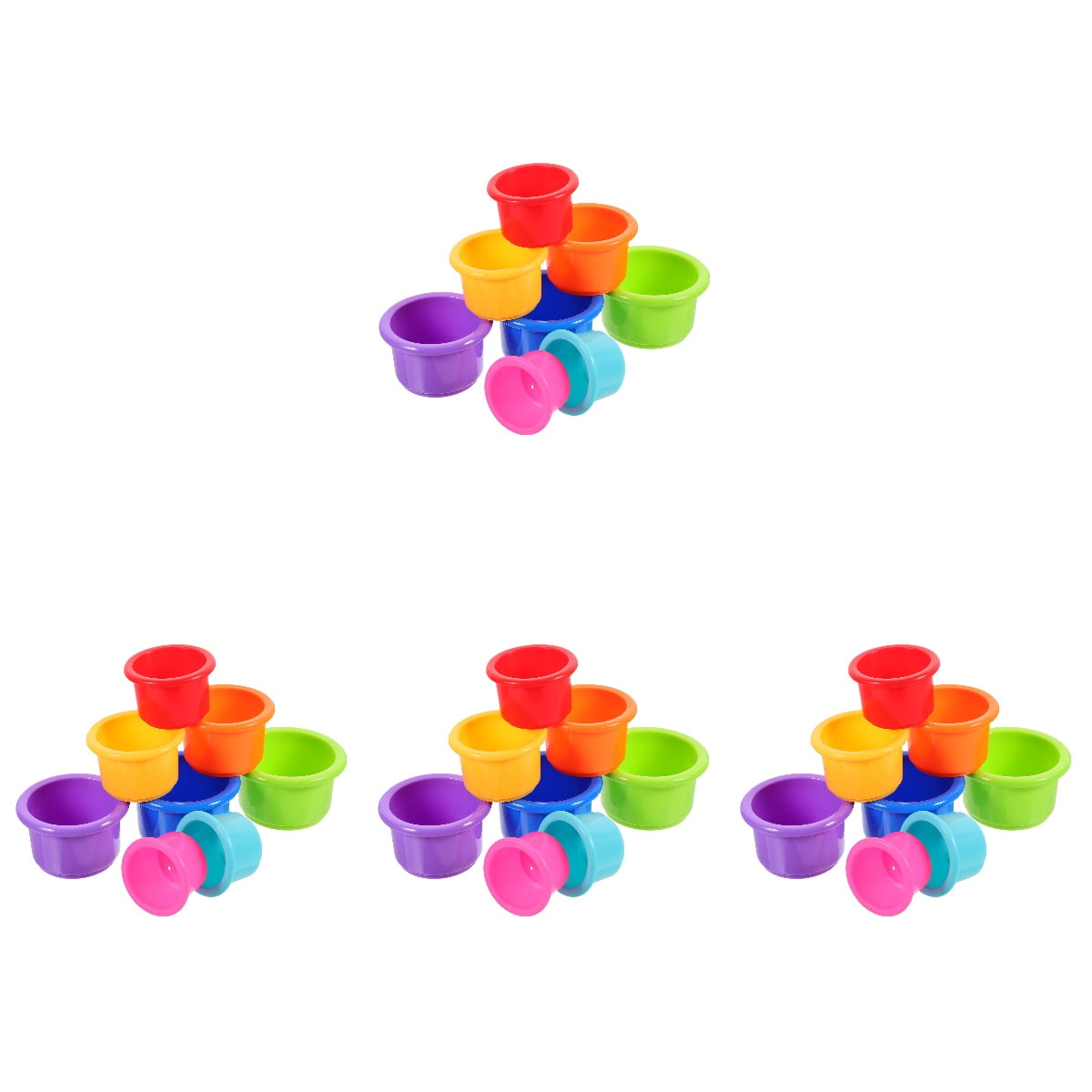 32 pcs Plastic Nesting Toy Small Rabbit Stacking Cup Toy Outdoor Food ...