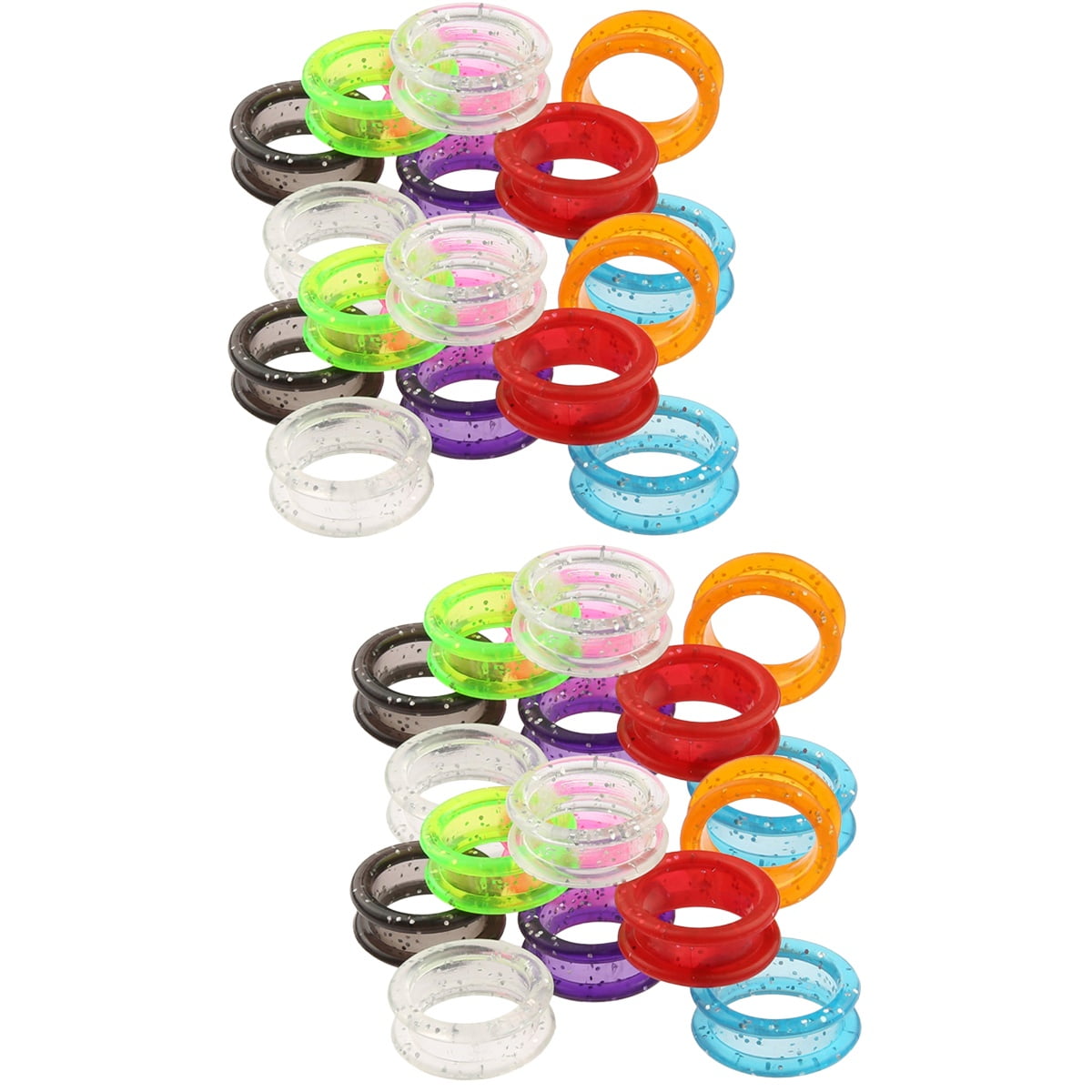 32 pcs Silicone Scissors Finger Ring Barber Hair Shears Finger Inserts ...