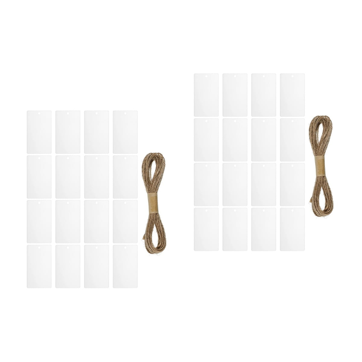 Eease 32 pcs White Acrylic Basket Tags Basket Labels Acrylic Organizer ...