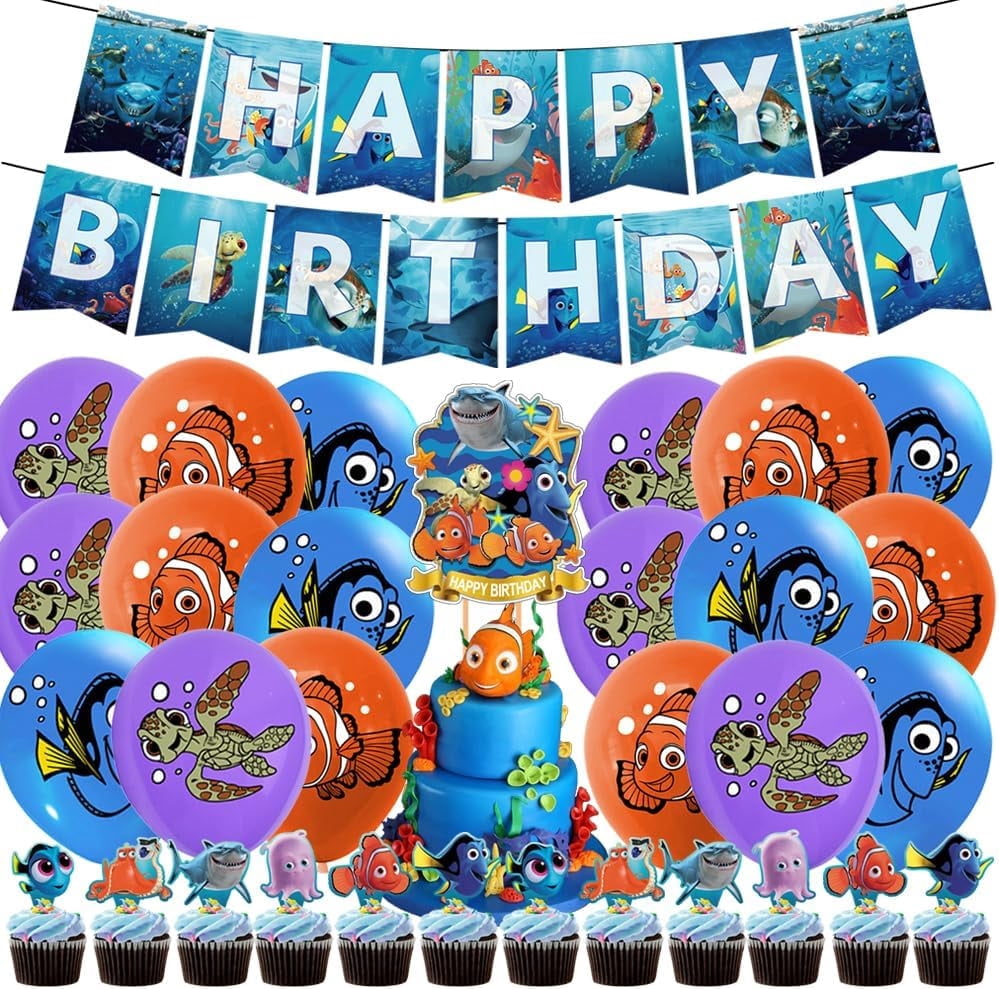 32 pieces Finding Nemo party decorations, sea animal decorations ...