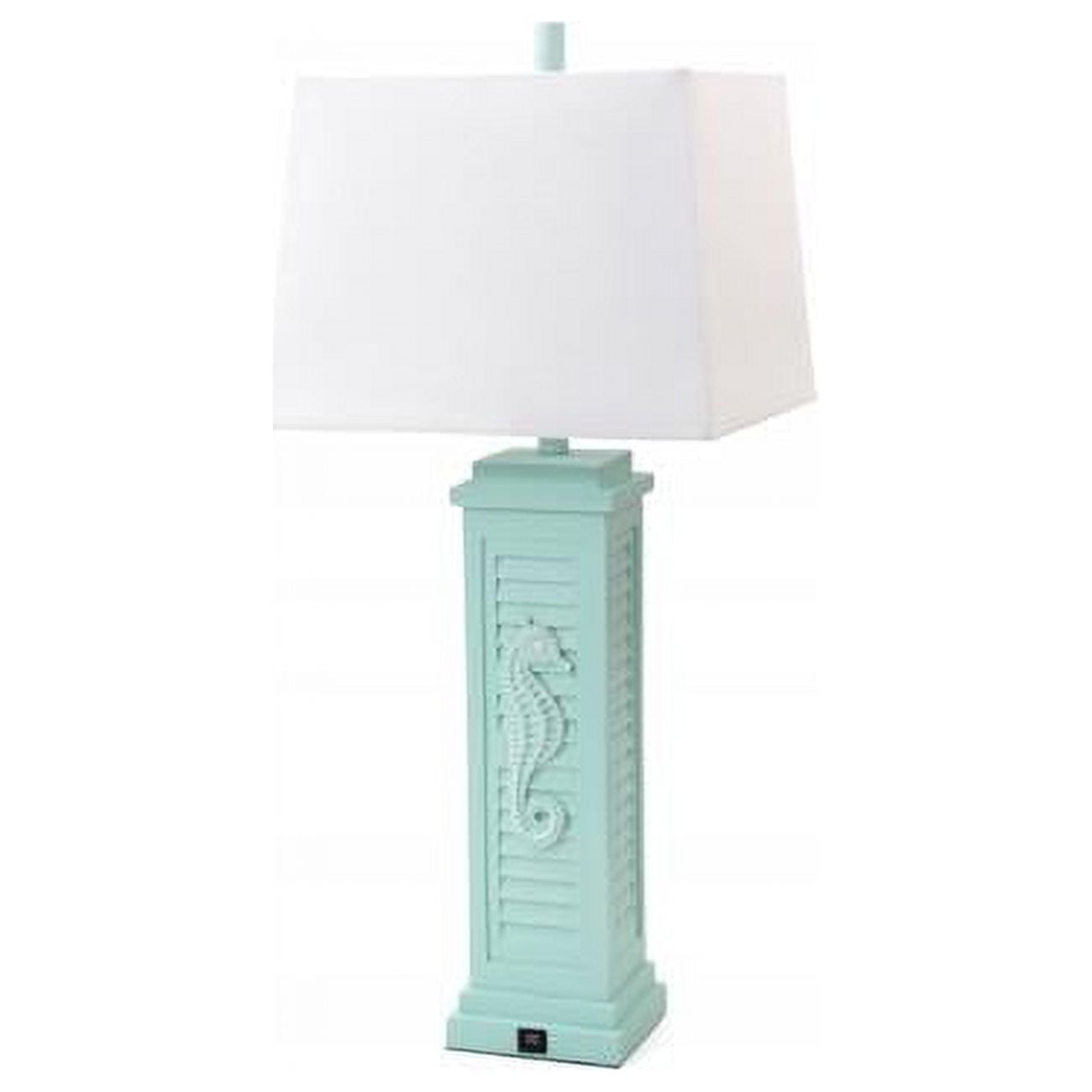 32 x 14 x 12 in. Aqua Seahorse Shutter Base Table Lamps - Walmart.com