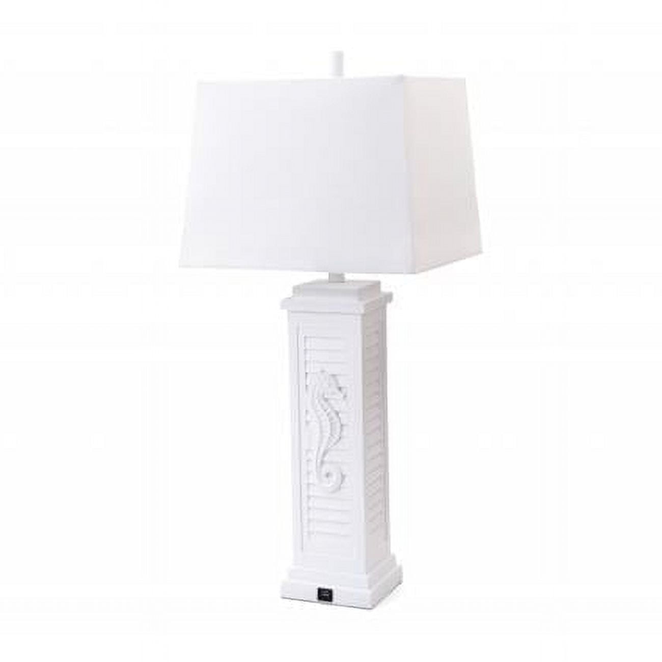 32 x 14 x 12 in. White Seahorse Shutter Base Table Lamps - Walmart.com
