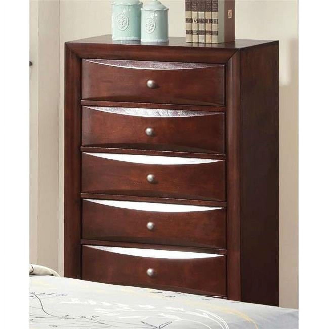 32 x 17 x 48 in. Espresso Wood Metal Chest - Walmart.com