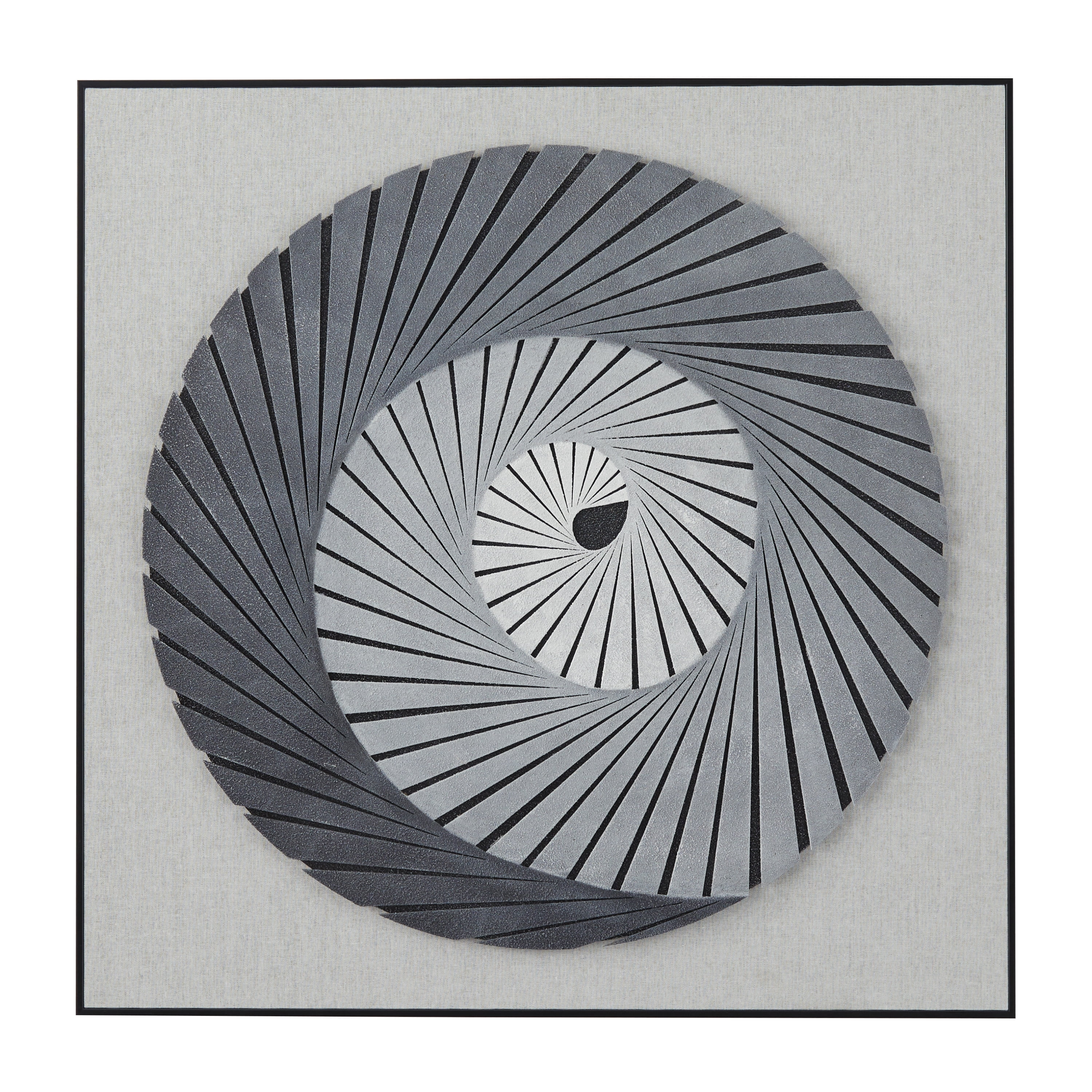 Free Shipping! DecMode 32x32 Gray Geometric 3D Spiral Shadow Box with ...