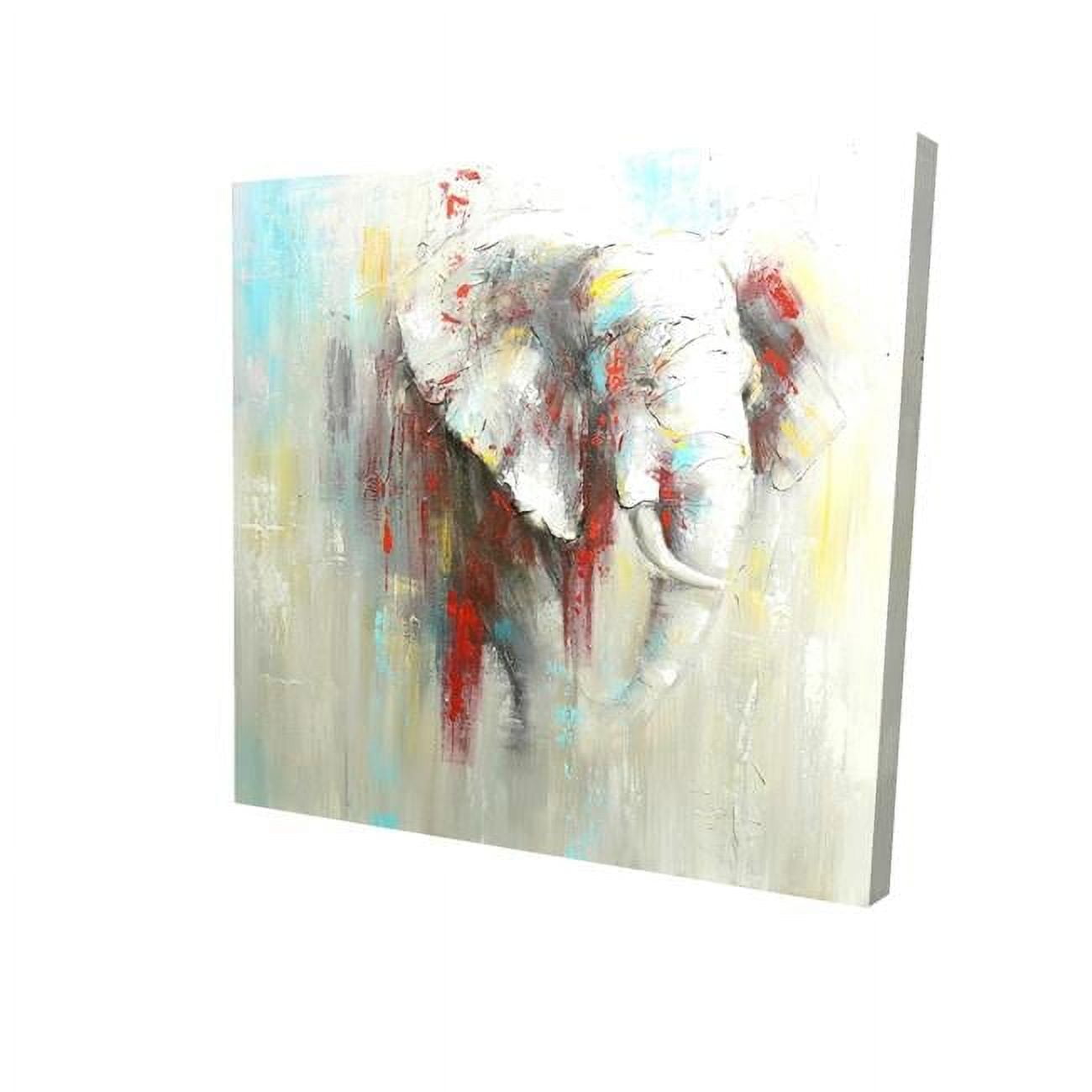 32 x 32 in. Abstract Elephant with Paint Splash-Print on Canvas ...