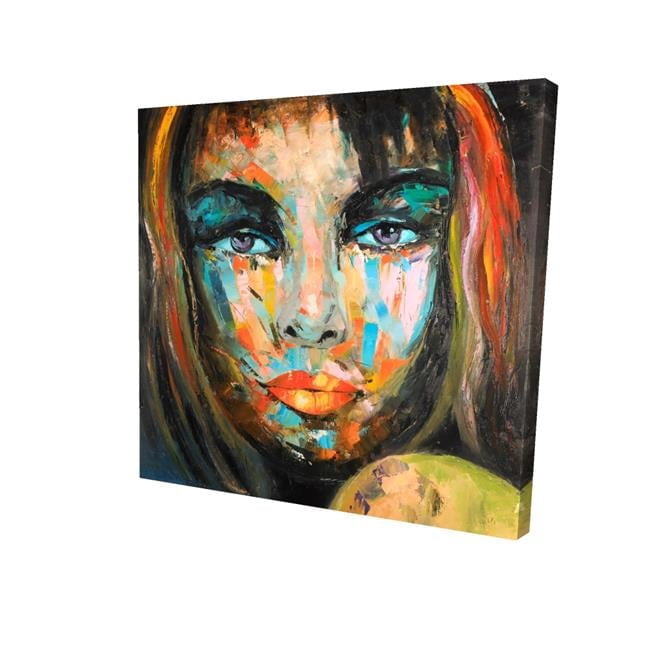 32 x 32 in. Colorful Woman Portrait-Print on Canvas - Walmart.com