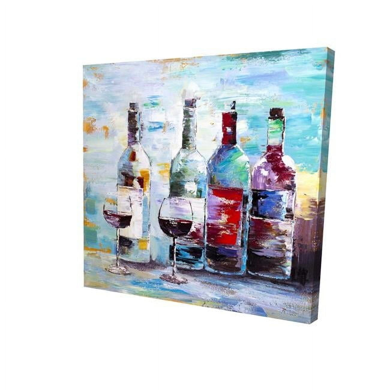 32 x 32 in. Four Bottles of Wine-Print on Canvas - Walmart.com