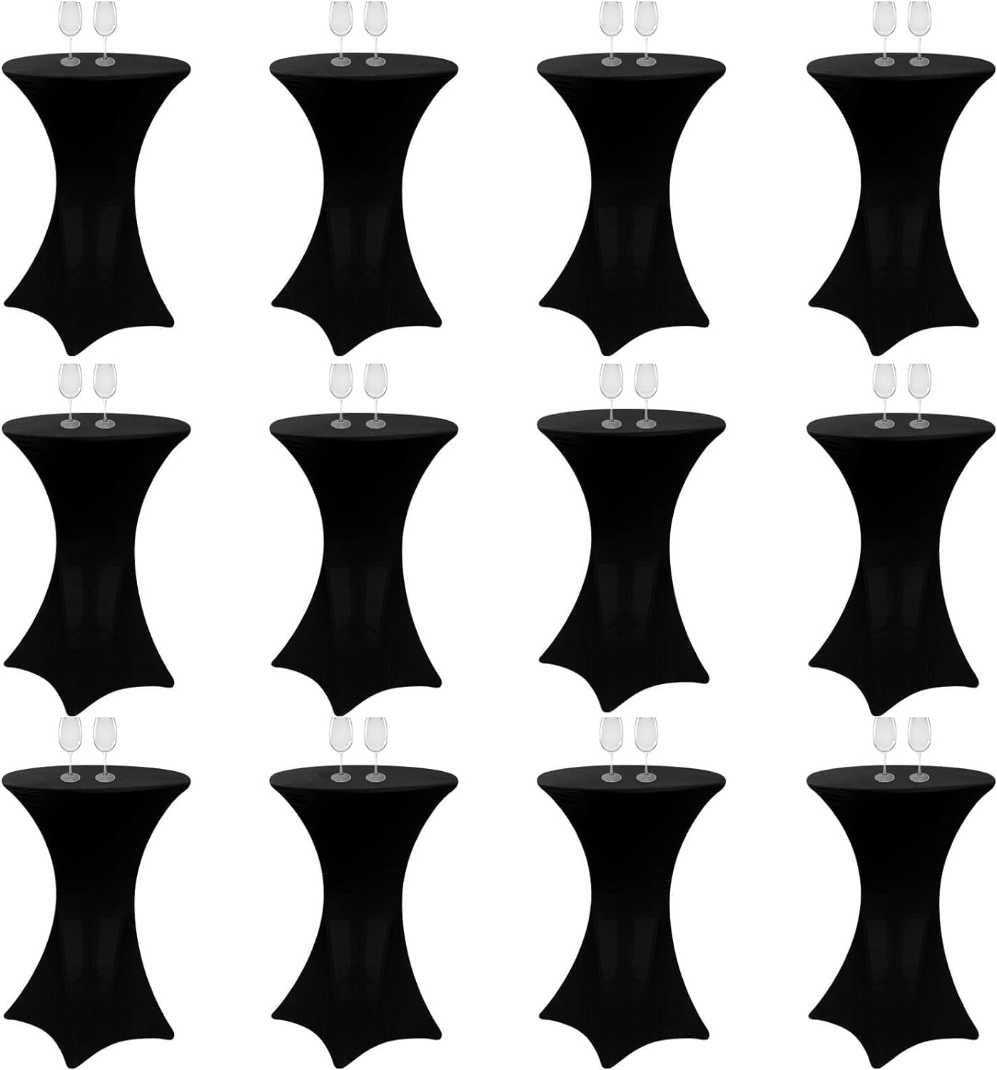 32 x 43 Inches Highboy Spandex Cocktail Table Cover, Round Cocktail ...