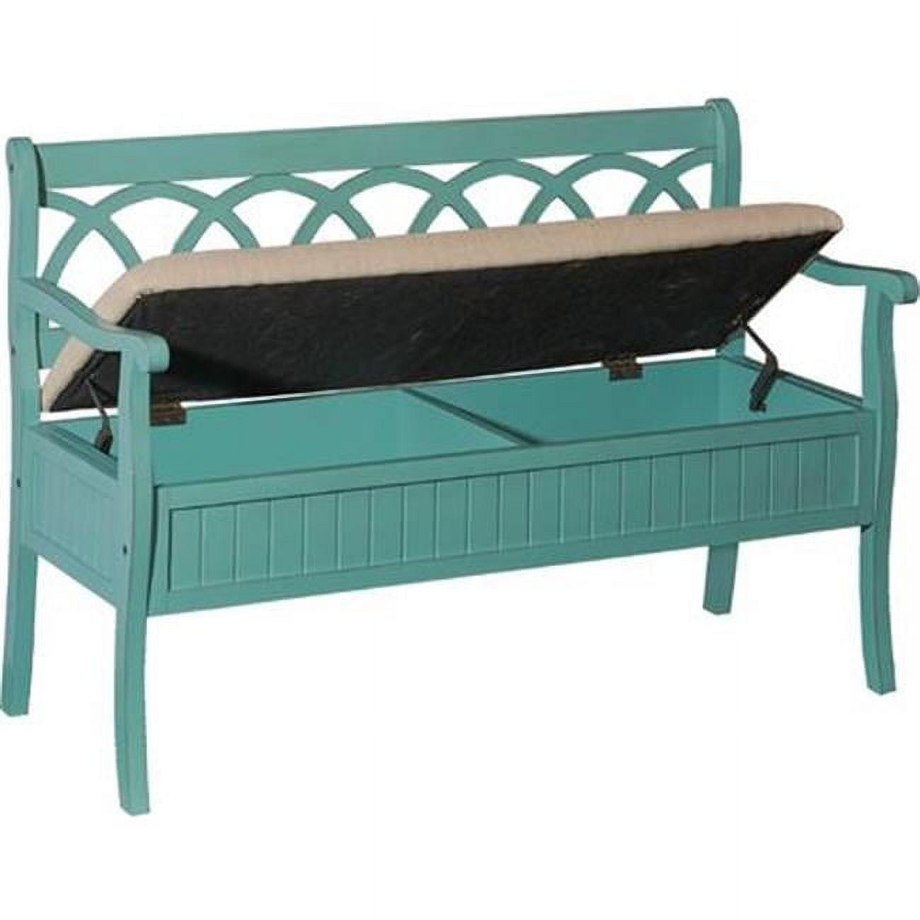 32 x 48 x 21.5 in. Elliana Storage Bench, Teal - Walmart.com