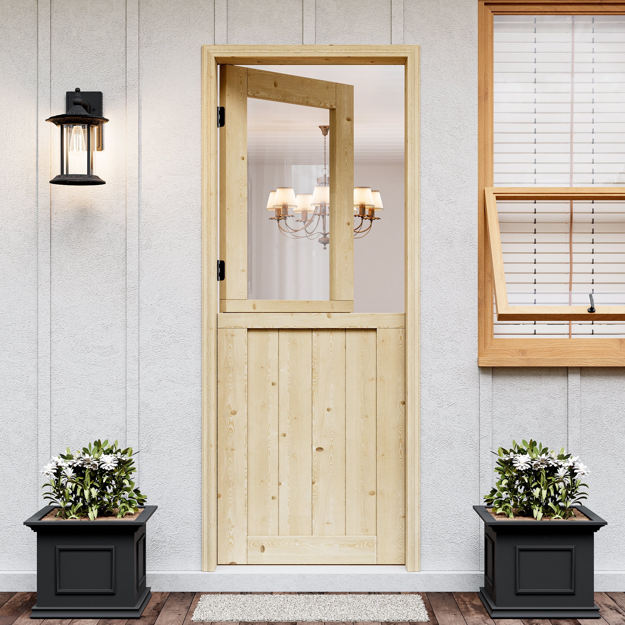 32" x 80" Qucik Assemble Jamb, Not Prehung, Unfinished Dutch Door, 1 ...