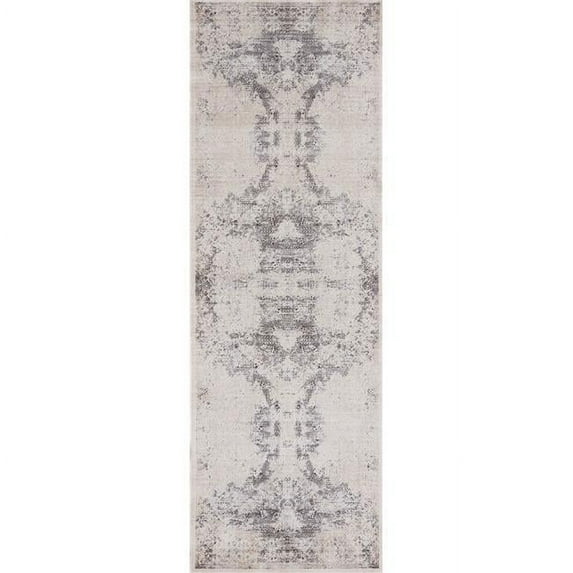 32" x 96" x 0.2" Bone Polyester Runner Rug - Walmart.com
