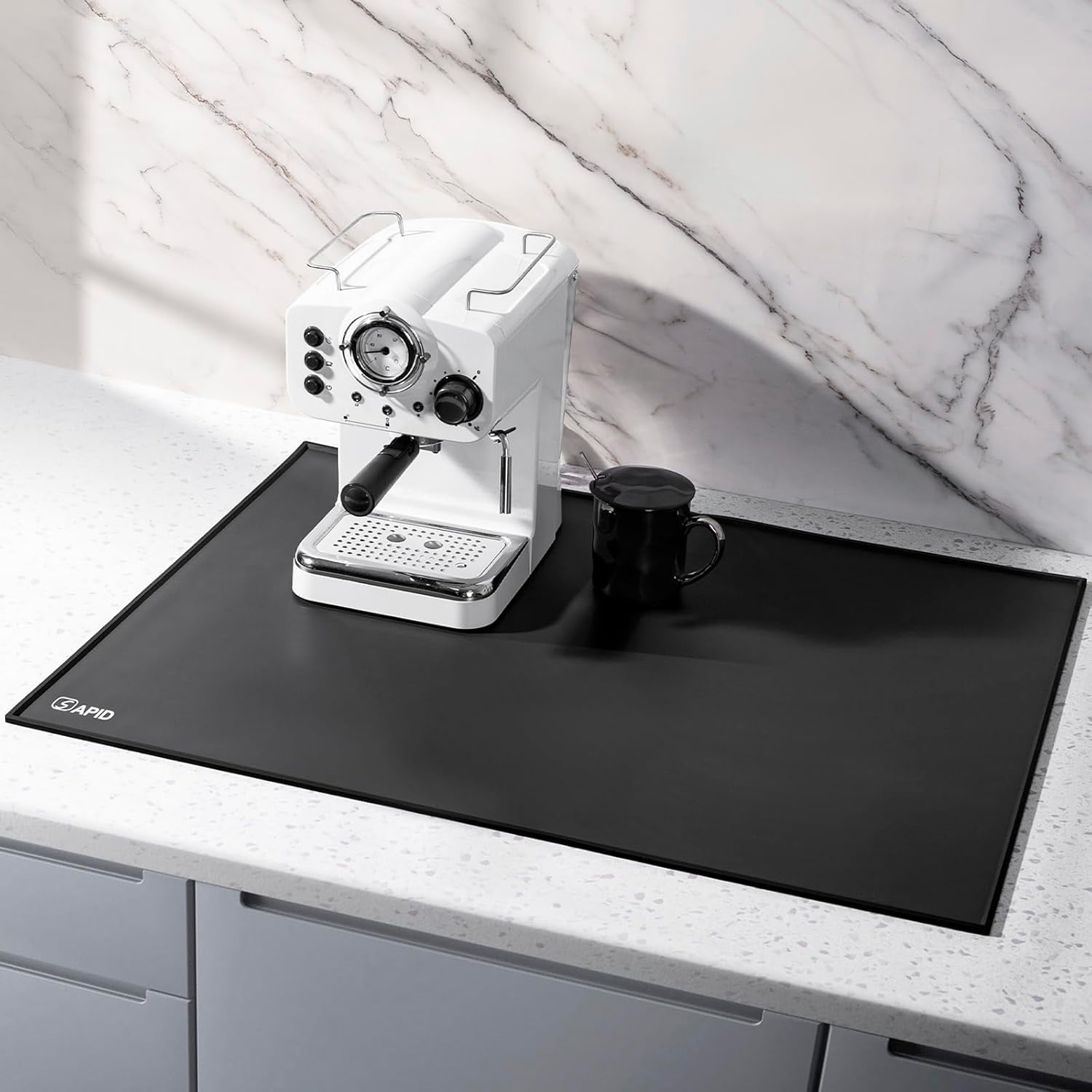 32"x24" Extra Large Silicone Mat with Raised Edge, Rolled Up Silicone ...