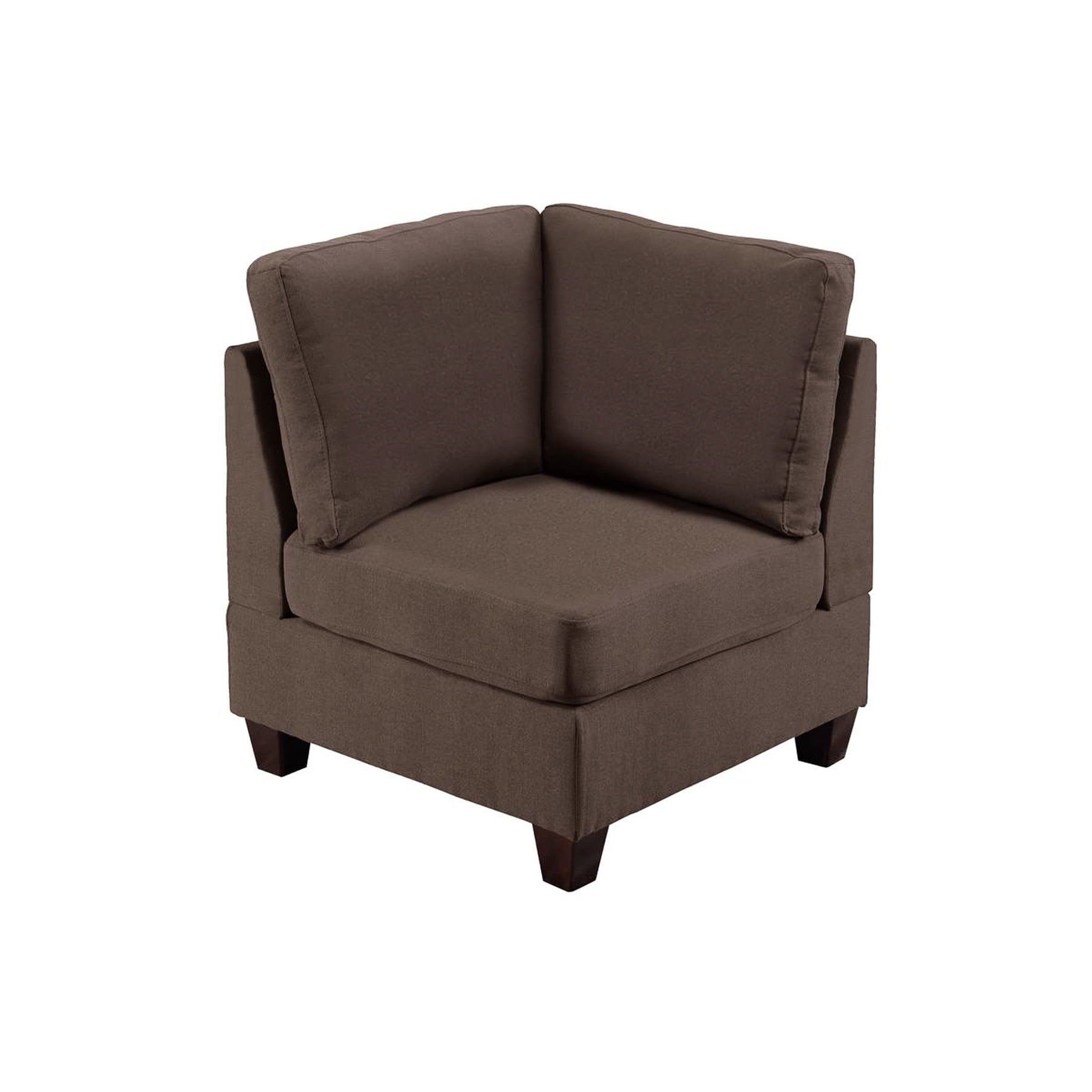 32"x32"x35"H Corner Sofa Wedge, Contemporary & Black Coffee - Walmart.com