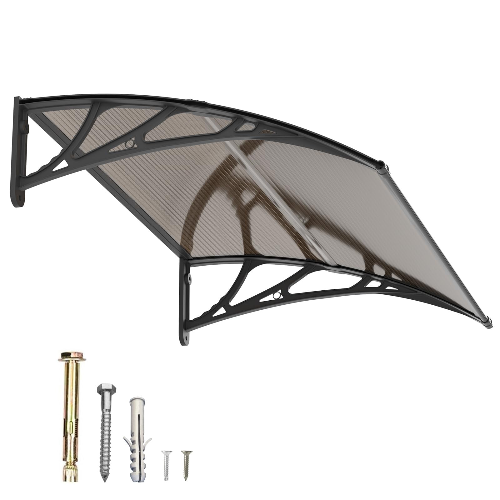 32"x48" Awning Canopy for Doors Windows, Polycarbonate Patio Cover, UV ...