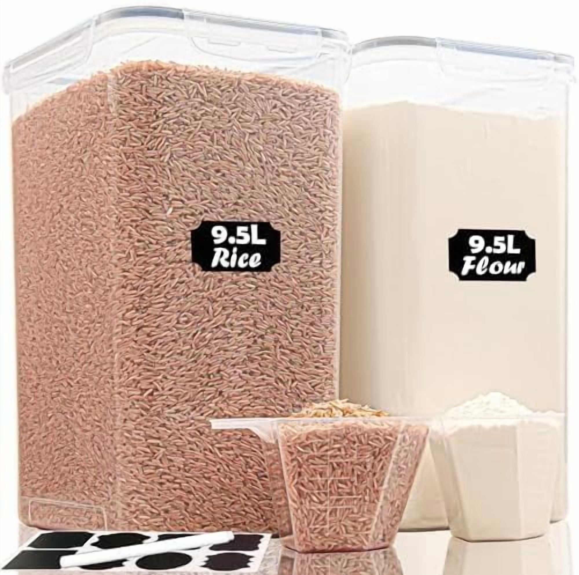 320 Oz Extra Large Airtight Food Storage Containers with Lids, Kitchen ...