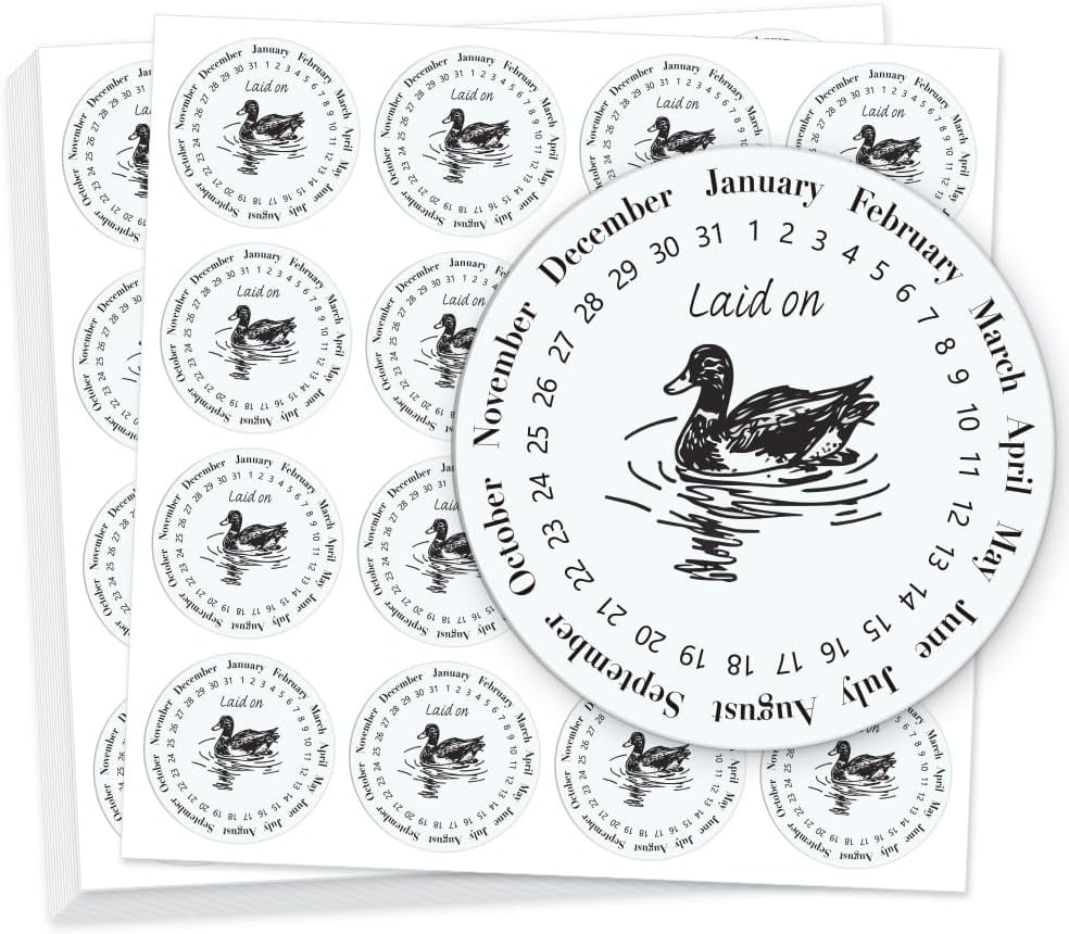 320 Pcs Duck Egg Laid on Stickers 2 Inch Round Farm Fresh Eggs Sticker ...