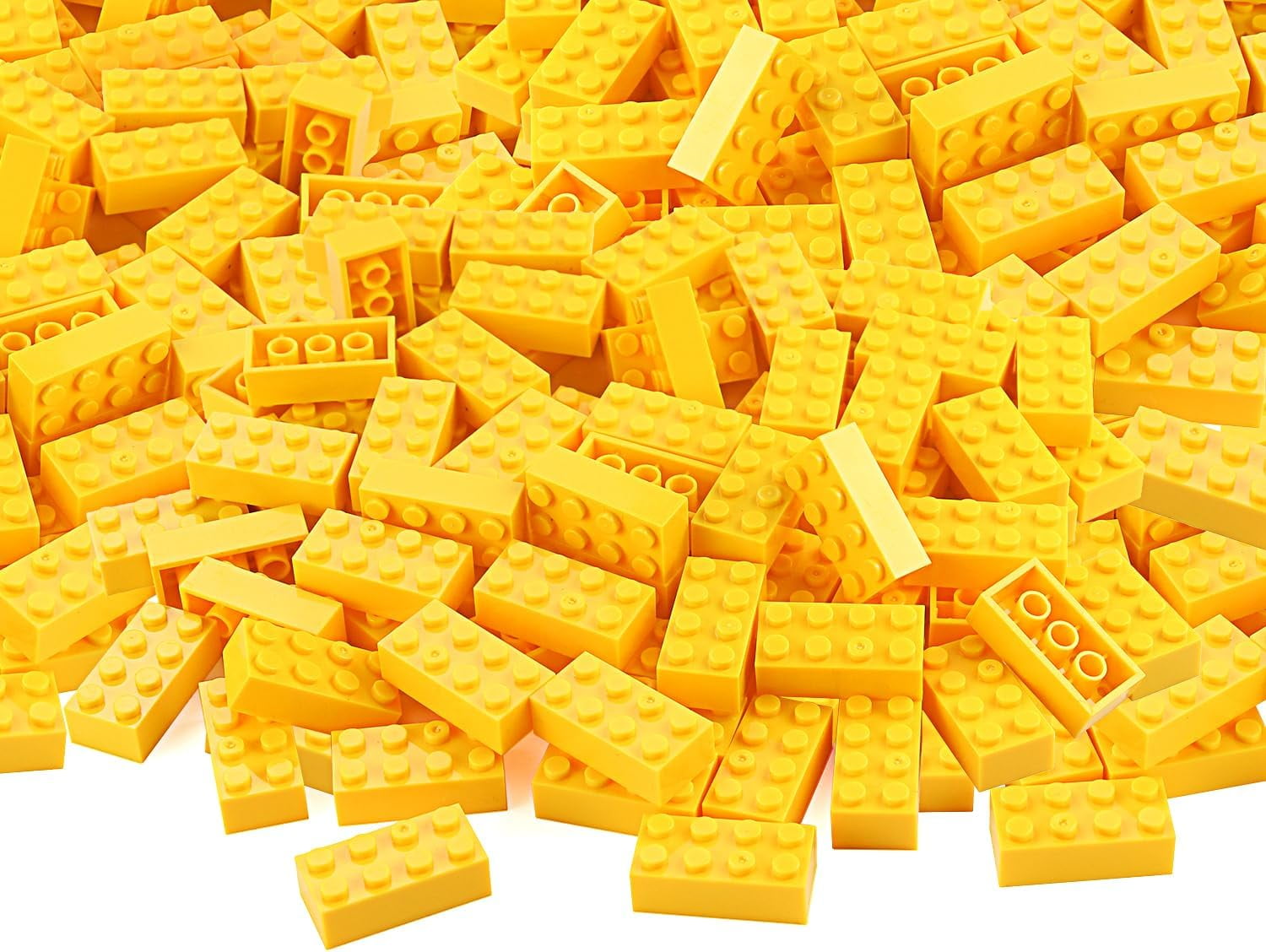 320 Pieces 2x4 Yellow Bricks Building Blocks Creative Play Set Classic ...