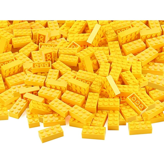 320 Pieces 2x4 Yellow Bricks Building Blocks Creative Play Set Classic ...
