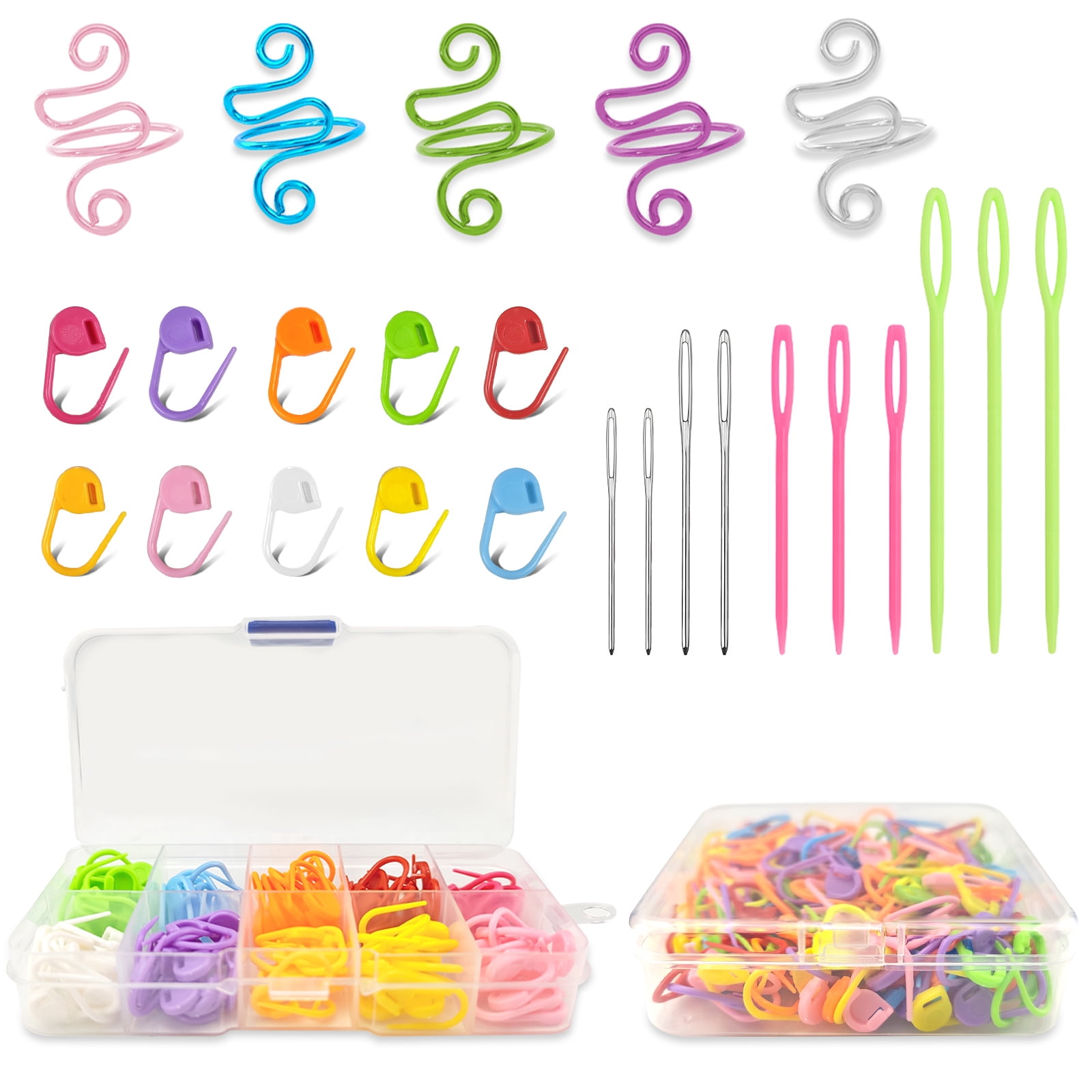 320 Pieces Colorful Stitch Markers, Crochet Markers with 10 Blunt Large ...