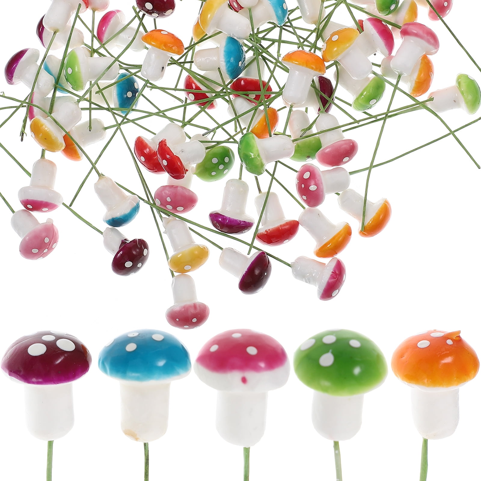 320 pcs Miniature Mushroom Decoration Bonsai Pot Inserting Small ...