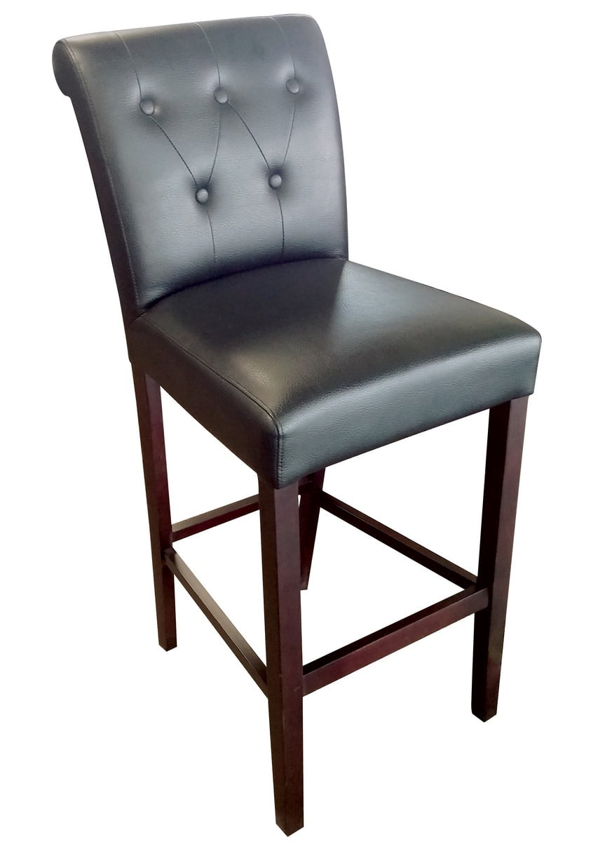 3200 Arie - Parsons Style Counter Stool in Espresso Frame Finish and Black Vinyl Upholstery ...