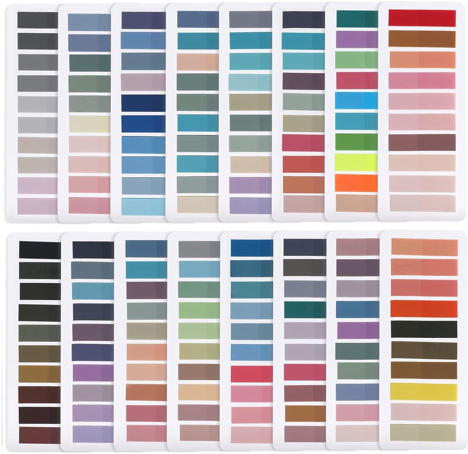 3200 PCS Sticky Tabs, 60 Colors Book Tabs, Transparent Sticky Note Tabs ...