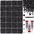 32000Pcs Black Rhinestones for Bedazzling, Flatback Resin Gems Crystal ...