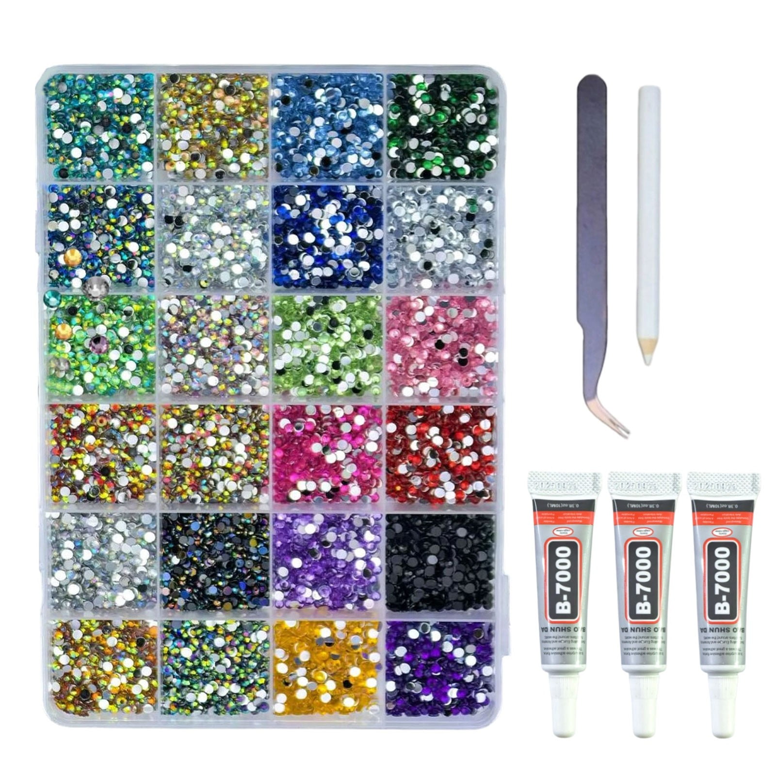 32000Pcs Resin Jelly Rhinestones for Bedazzling, Mixed-Color Flatback ...