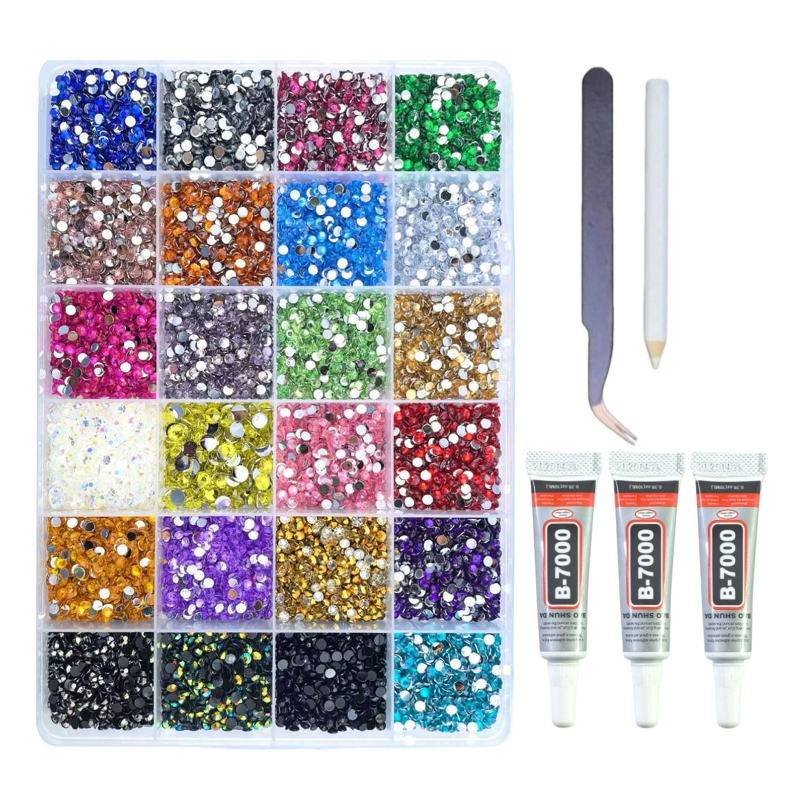 32000Pcs Resin Jelly Rhinestones for Bedazzling, Mixed-Color Flatback ...