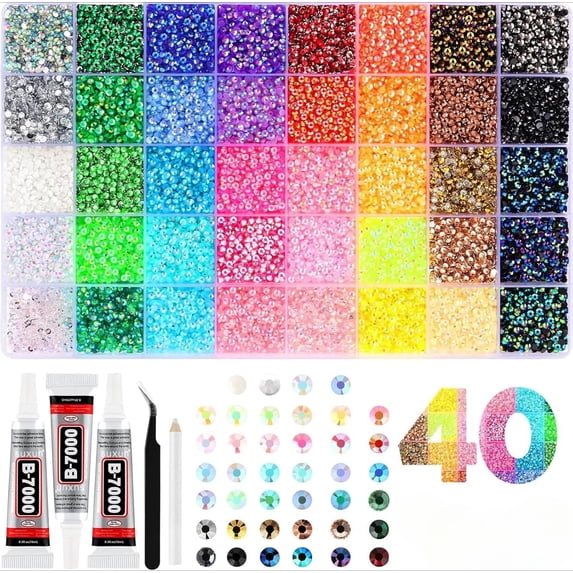 32000pcs Colorful DIY Resin Rhinestone Kit, Bedazzler Kit with ...