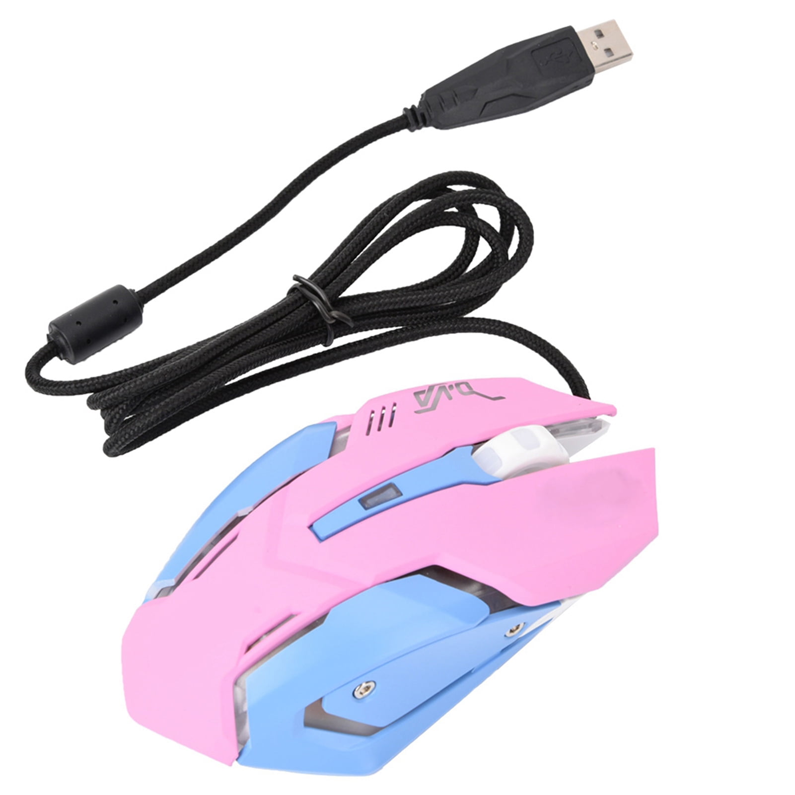 3200DPI High Sensitivity Pink Gaming Mouse Comfortable Grasping Wired ...
