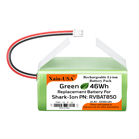 Xain-USA RVBAT850 Battery Replacement, 3200mAh, 14.4V, for Shark Ion ...