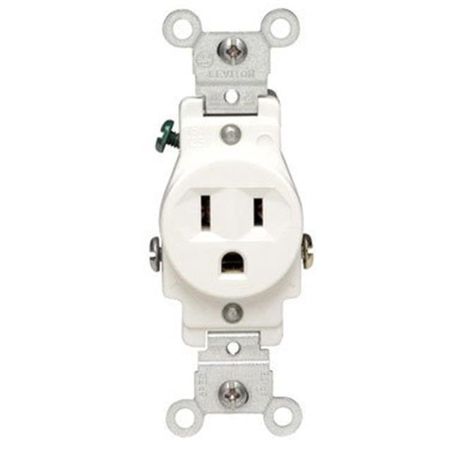 3201621 RECEPTACLE COMM 15A WHT Leviton 15 amps 125 V Single White ...