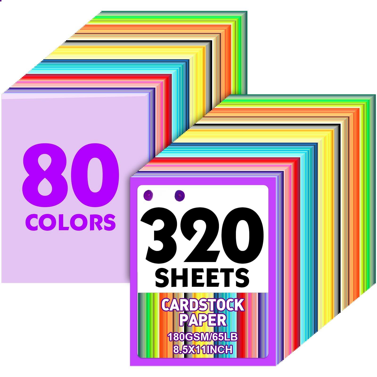 320P Colored Cardstock 8.5" x 11" 180 GSM Construction Paper for Crafts ...