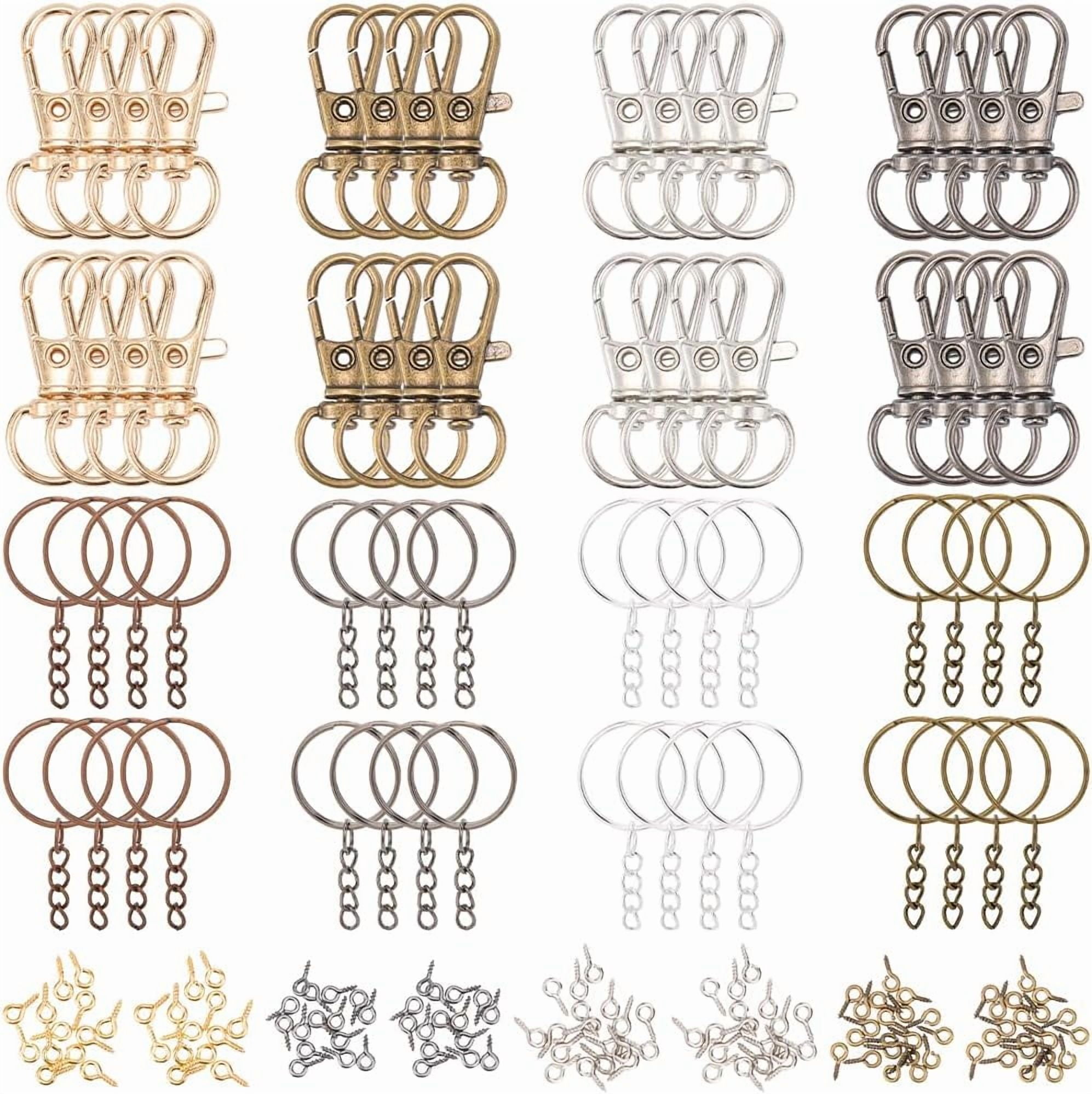 320Pcs Gold Swivel Lobster Clasp Keychain Snap Hook Iron Colorful Alloy ...